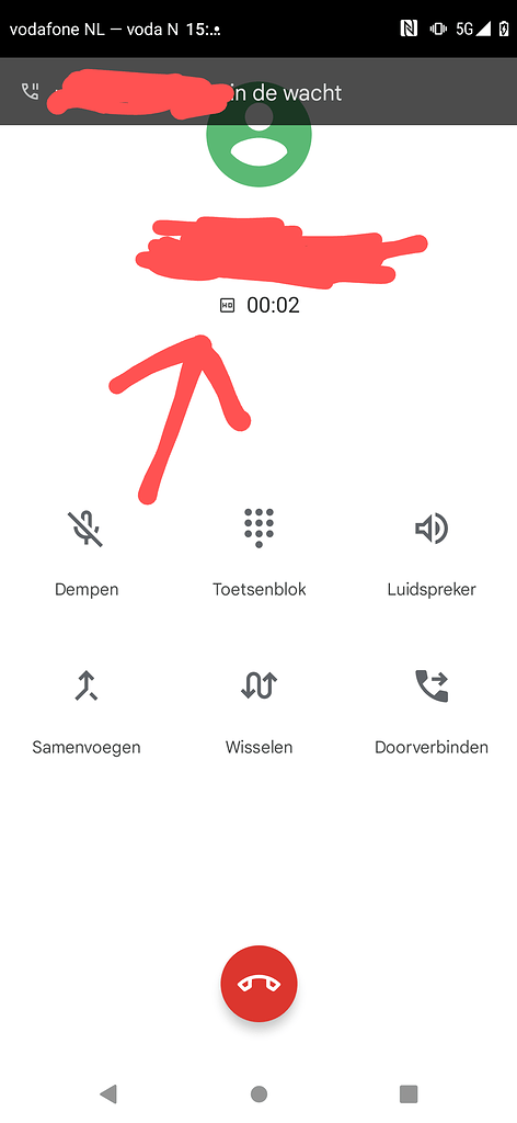 HD indicator visible during regular phone calls when VoLTE is enabled ...